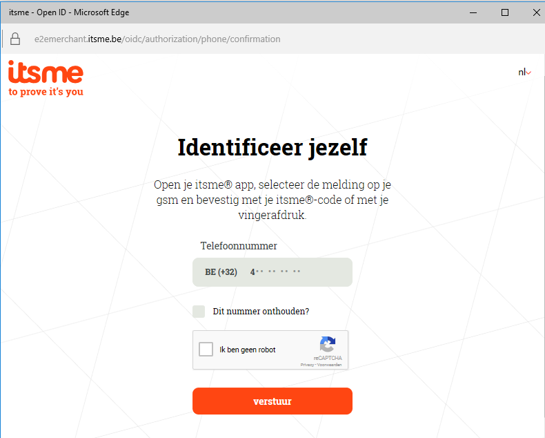 Gebruik itsme op Bolero | Bolero